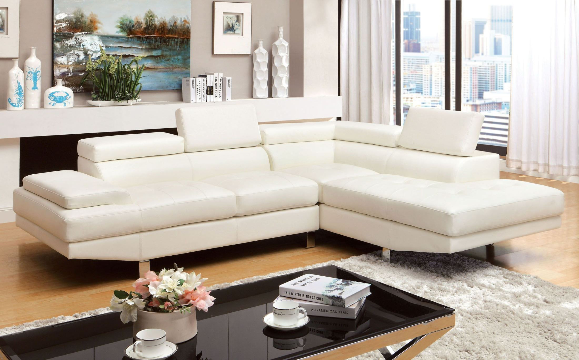 Orren Ellis Kurt 121" Wide Right Hand Facing Modular Sofa & Chaise ...