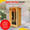 Heatwave 1-2 Person Hemlock Infrared Sauna with 4 Carbon Heaters ...