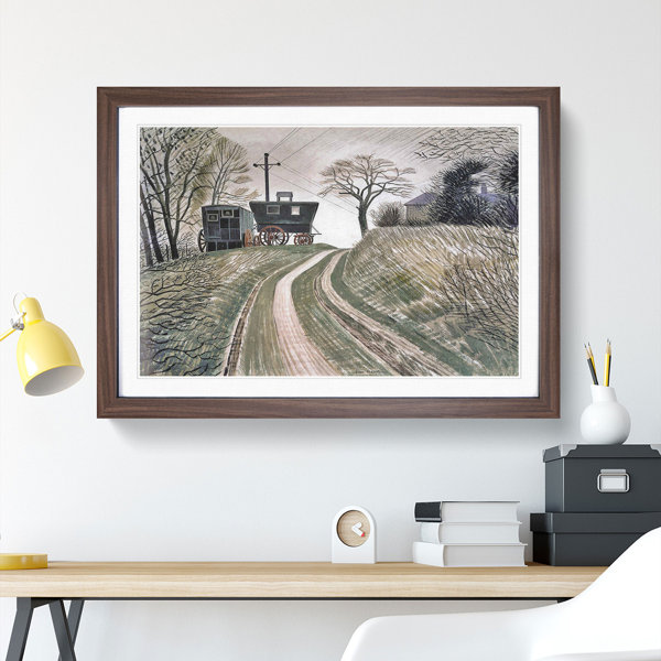 East Urban Home Cart on Hill by Eric Ravilious - Picture Frame Painting ...