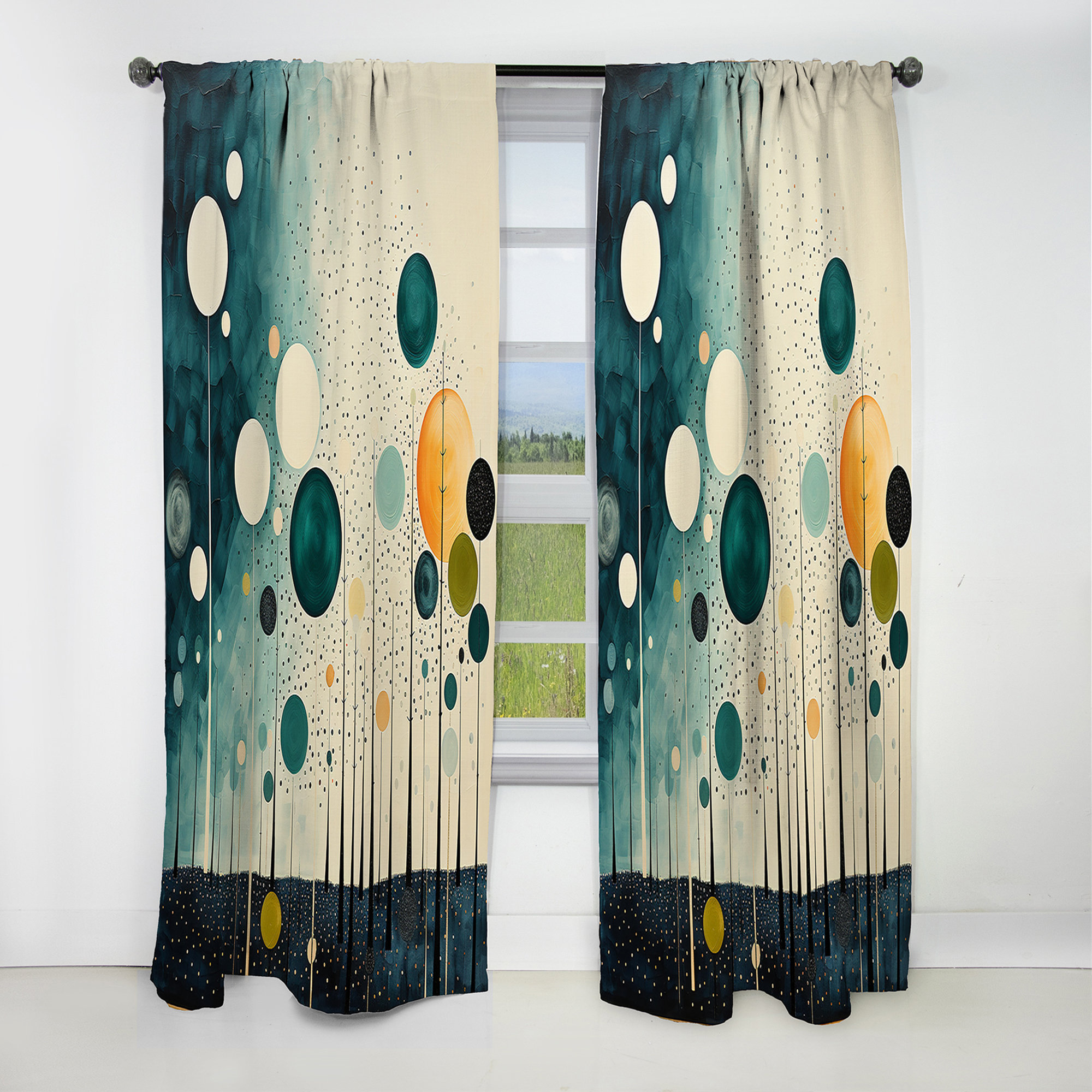 East Urban Home Gaen - Minimalism Abstract Blackout Curtain - 1 Panels ...