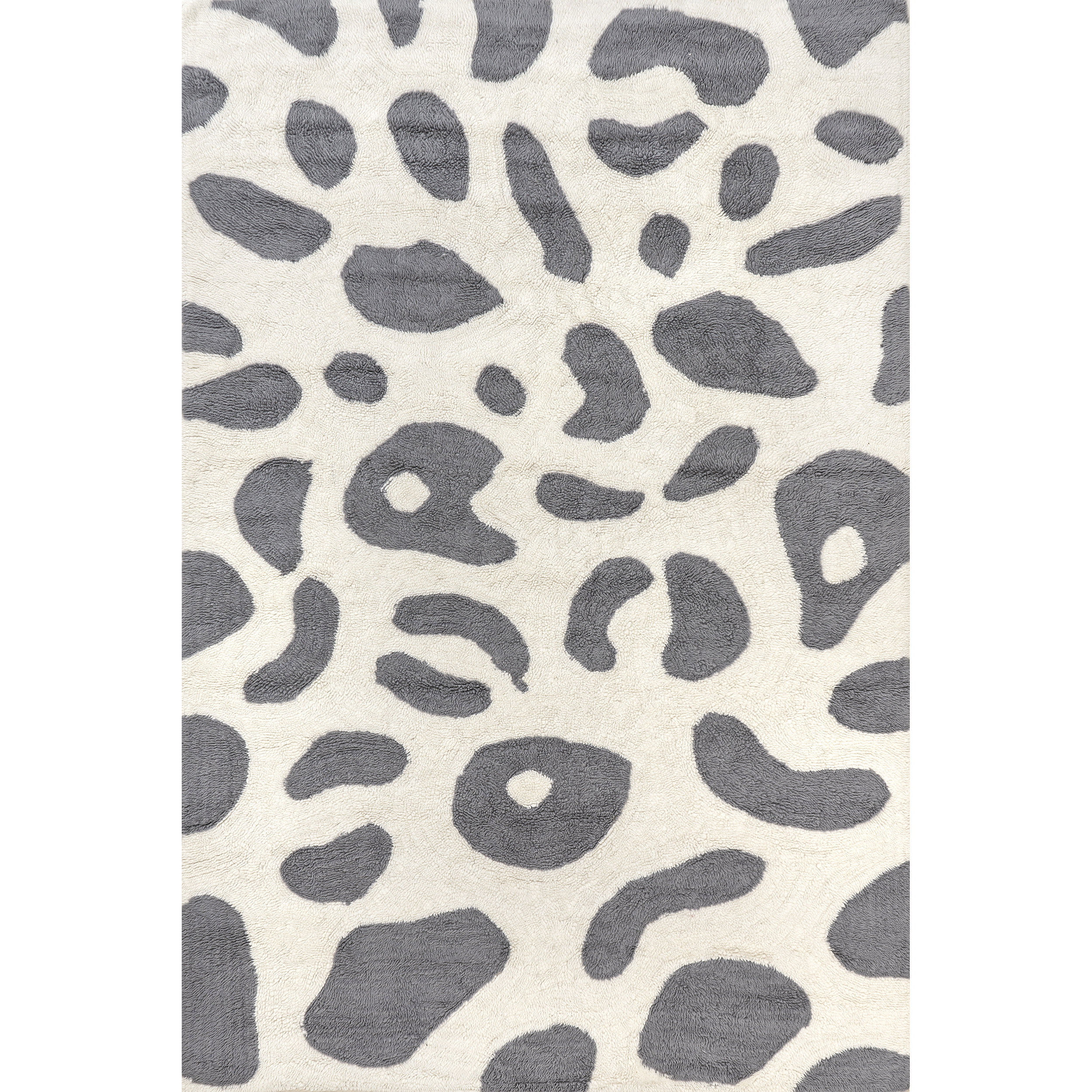 Everly Quinn Irma Leopard Machine Washable Wool Area Rug | Wayfair
