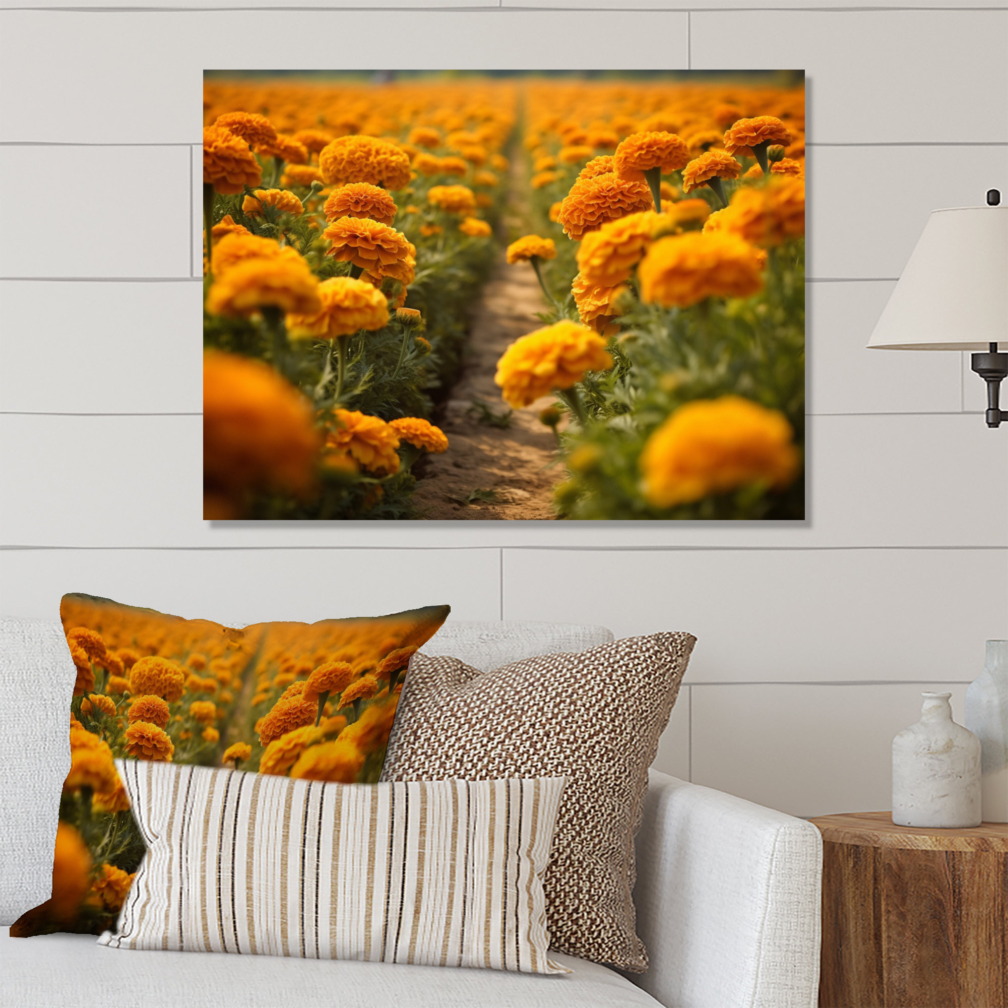 Wade Logan® Yellow Green Marigold Brilliance II - Floral Metal Wall Art ...