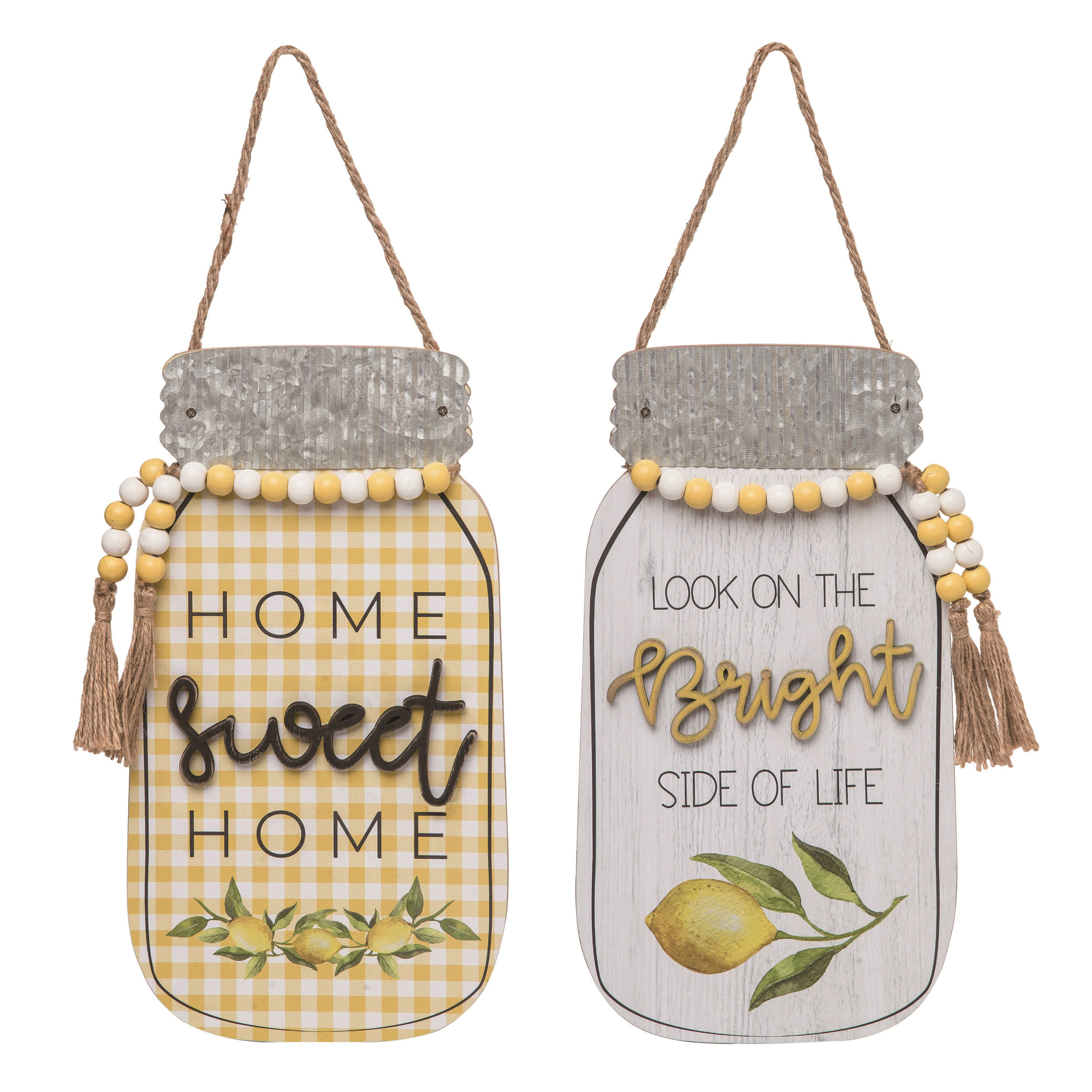 August Grove® MDF Hanging Canning Jar Decor Set of 2 Spring Home ...