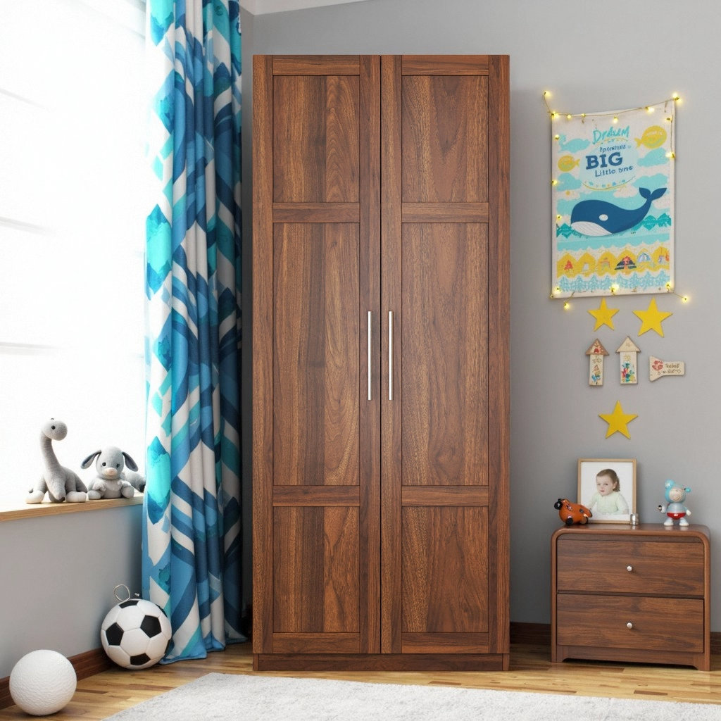 One Allium Way High Wardrobe and Kitchen Cabinet with 2 Doors and 3 ...