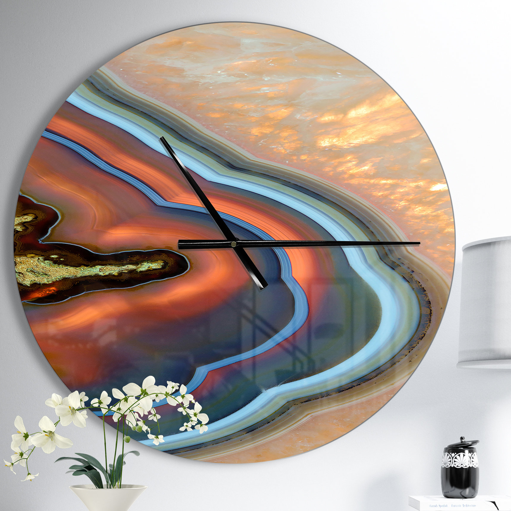 Mercer41 Abstract Mineral Texture - Modern wall clock | Wayfair