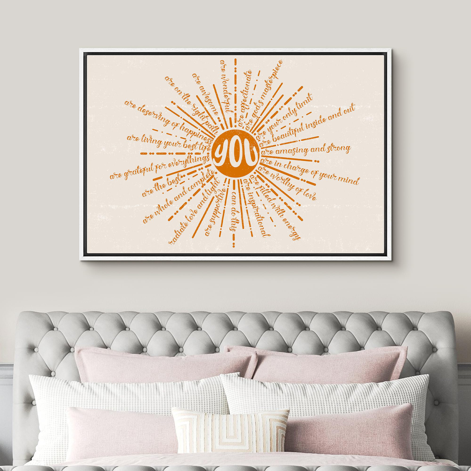 IDEA4WALL Radiant Affirmations Uplifting Inspirational Quotes Abstract ...