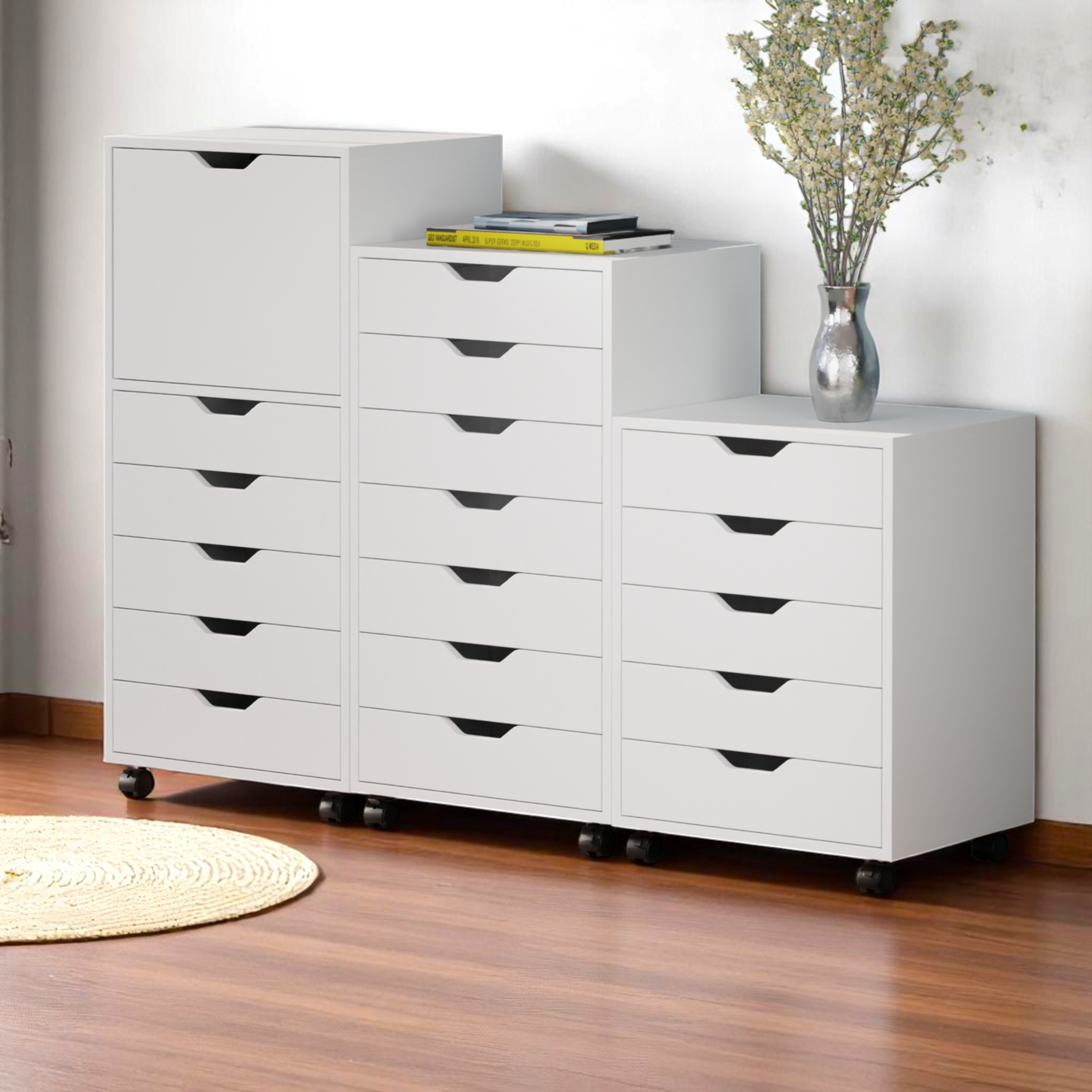 Lark Manor™ Sutton 3-Piece Multi-Drawer Storage Cabinet Set | Wayfair