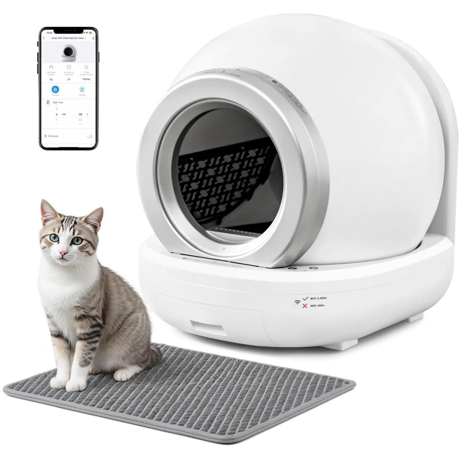 Tucker Murphy Pet™ Automatic Self Cleaning Cat Litter Box With App ...