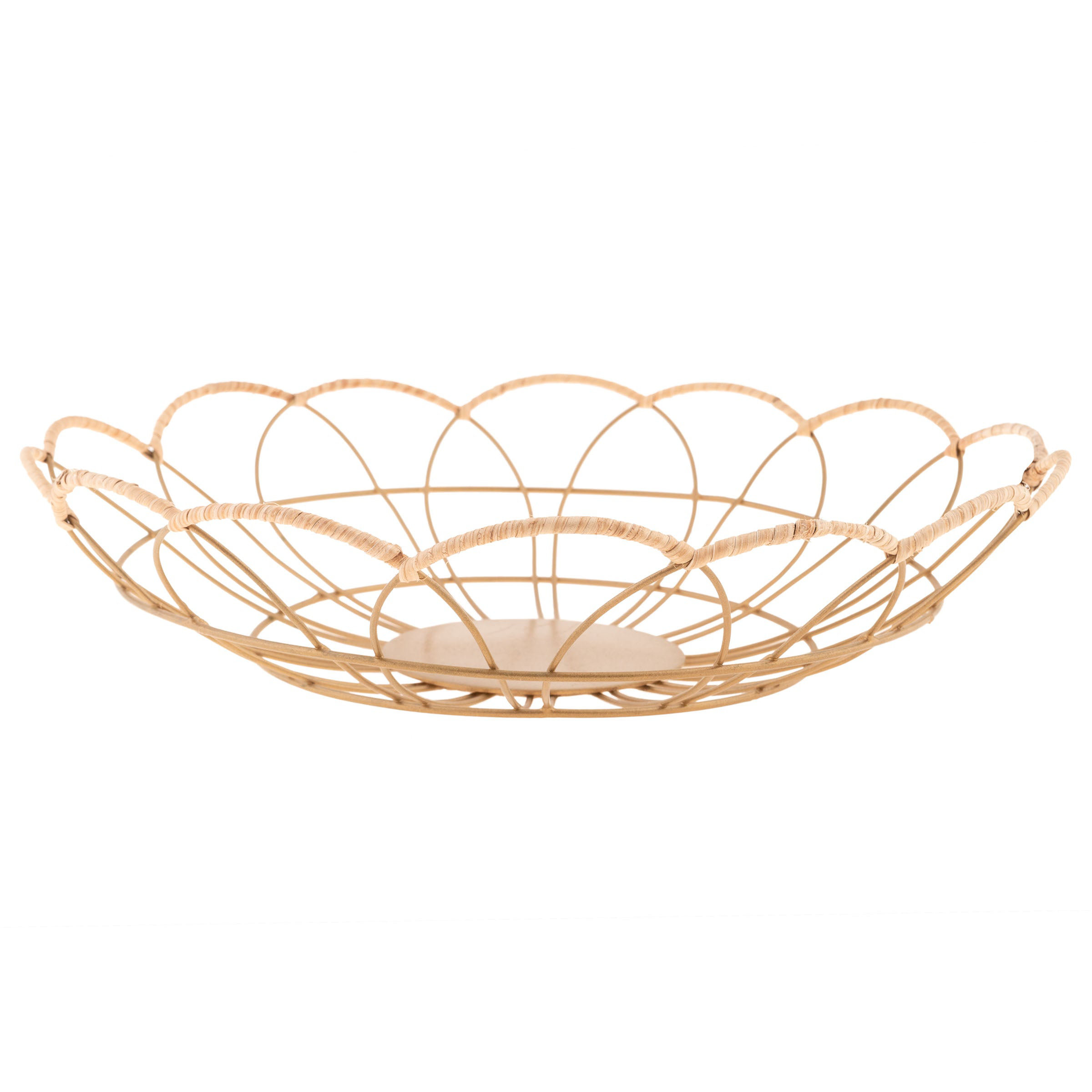 Winston Porter Wire & Cane Flower Basket - Wayfair Canada
