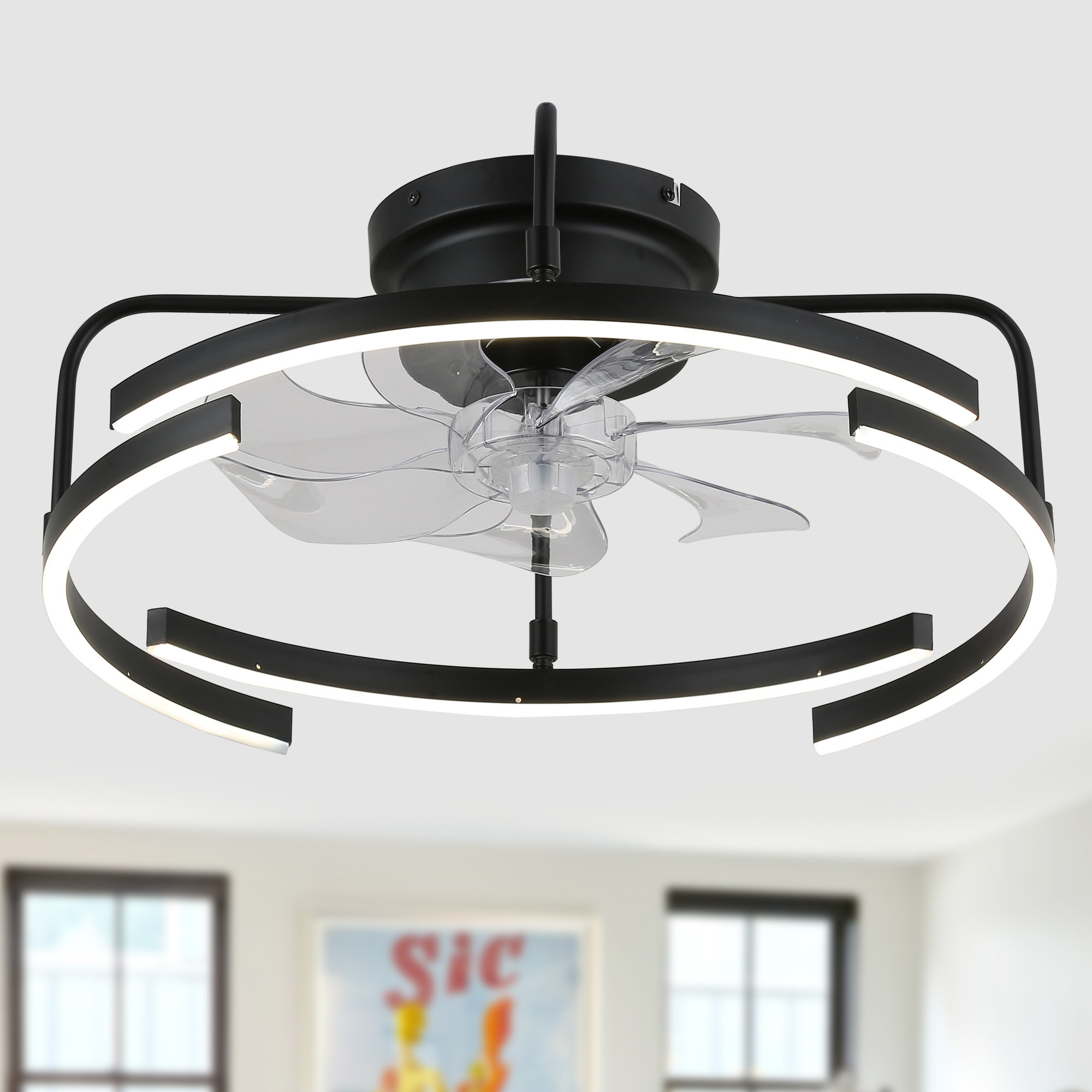Wrought Studio Admeto 20" Modern Low Profile Reversible Ceiling Fan ...