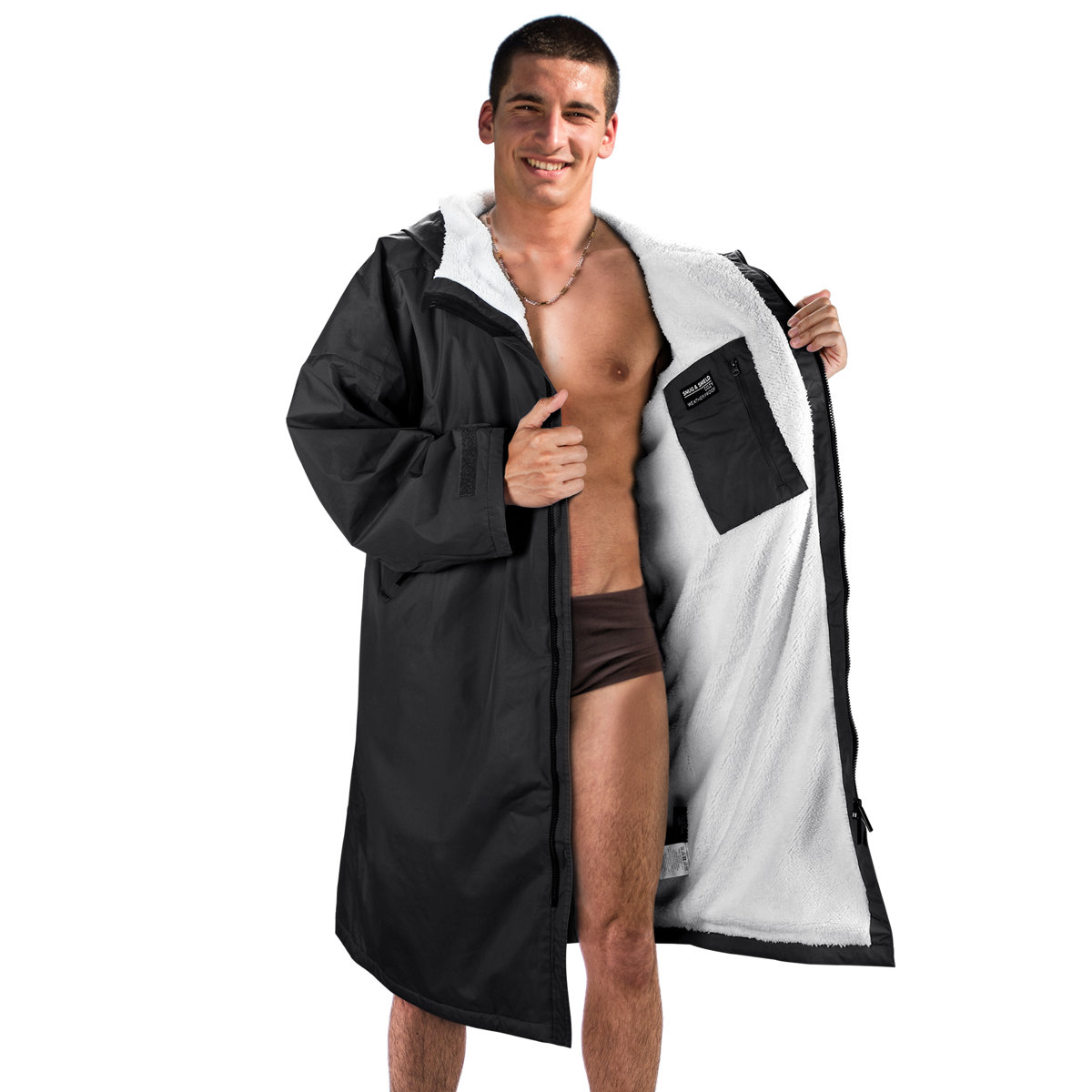 Catalonia Swim Parka, Waterproof Jacket, Warm Poncho Robe, Winter coat ...
