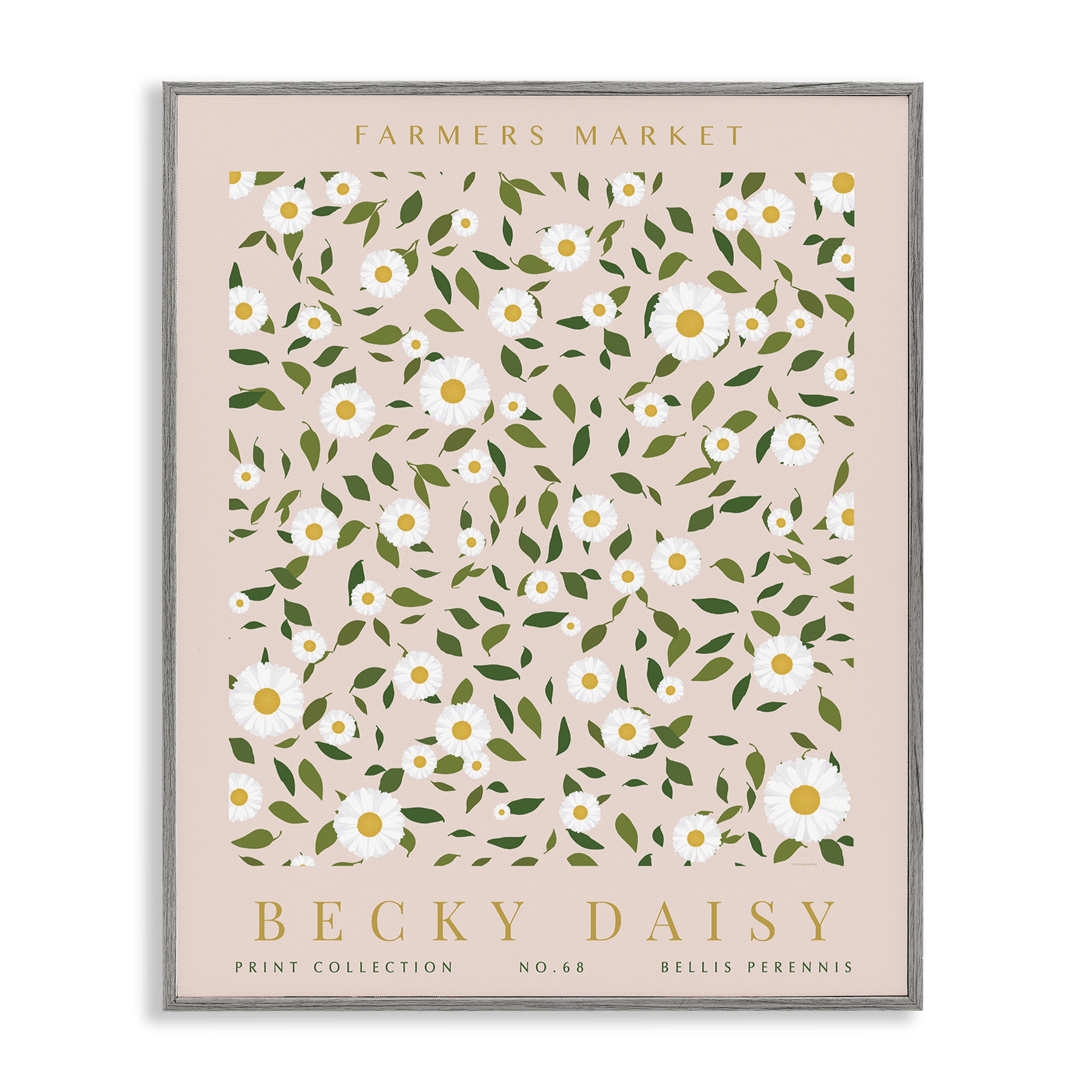 Dakota Fields Minimal Pastel Daisies Framed Giclee, design by Kamdon ...