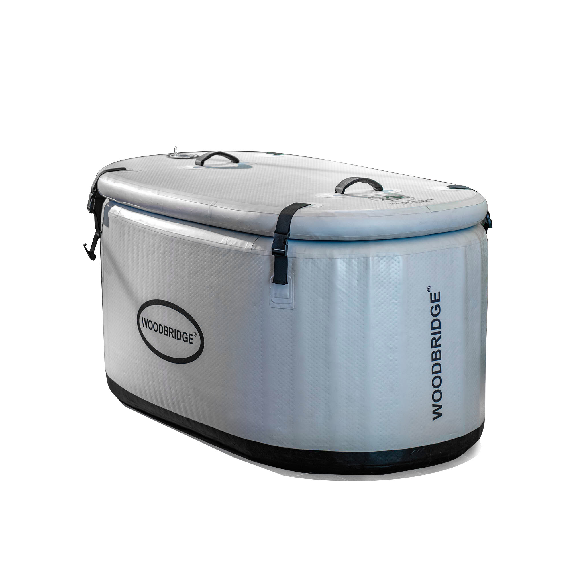 WoodBridge Inflatable Oval Ice Bath Cold Plunge Tub with PVC Insulated ...