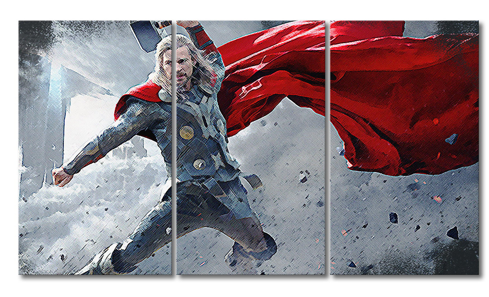 East Urban Home Thor 3-Piece Painting Print on Canvas Set | Wayfair.co.uk