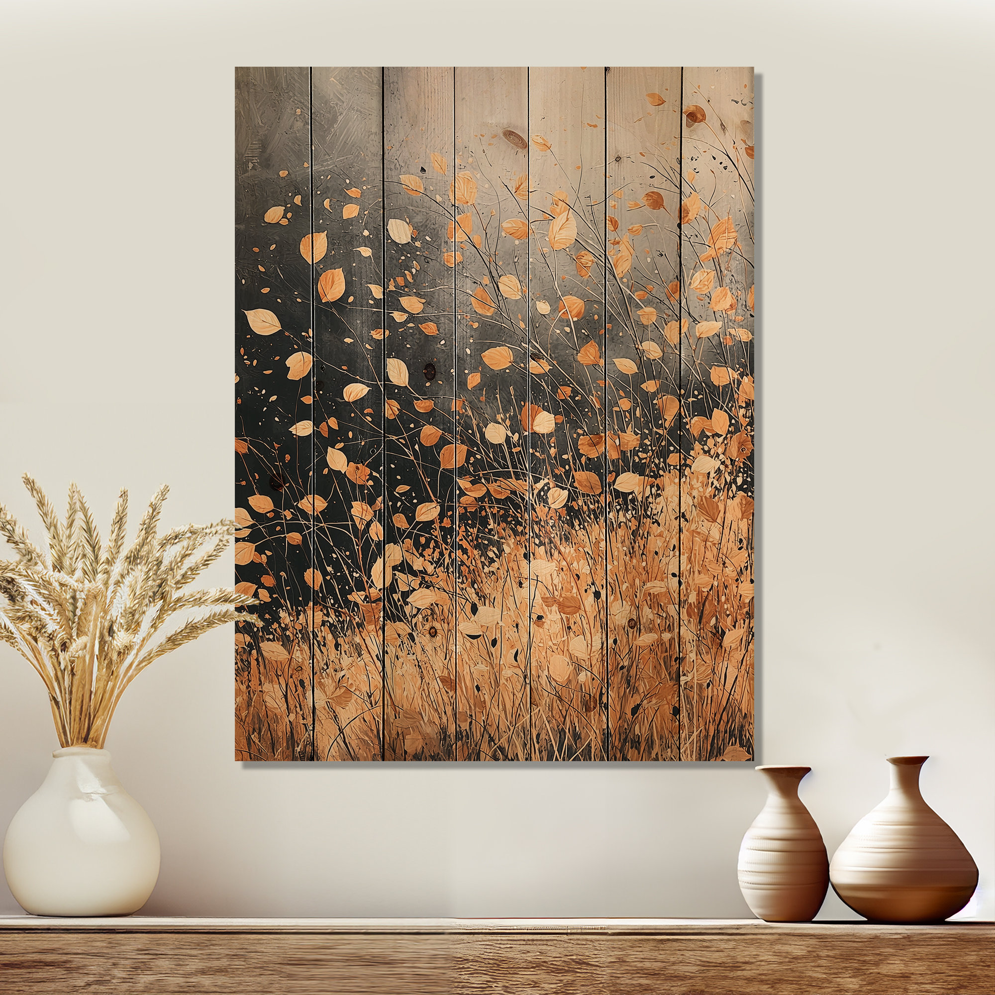 Ophelia & Co. Windy Prairie Leaves I - Meadow Wood Wall Decor - On ...
