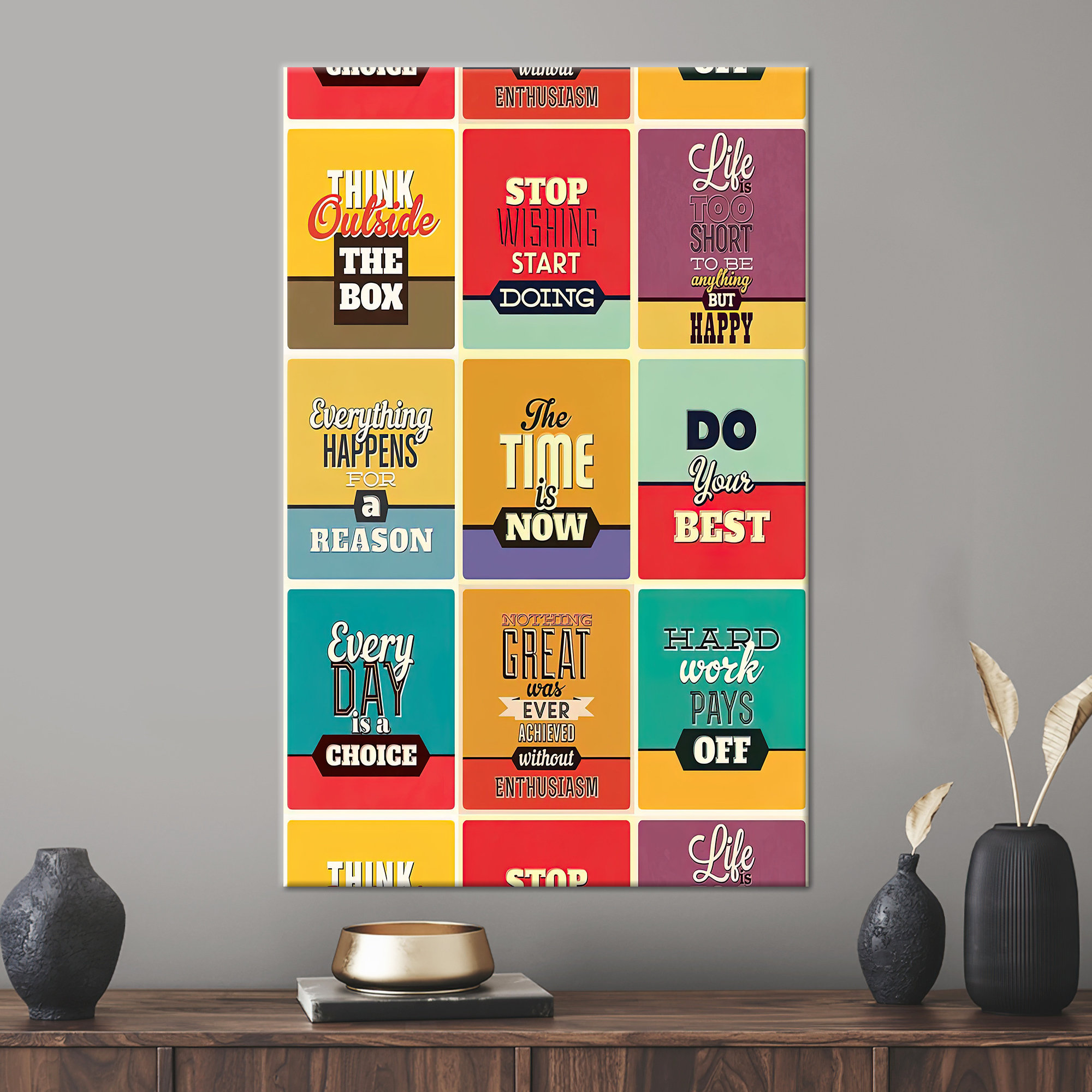 Trinx Positive Quotes, Motivation Art Canvas, Quote Canvas Gift ...