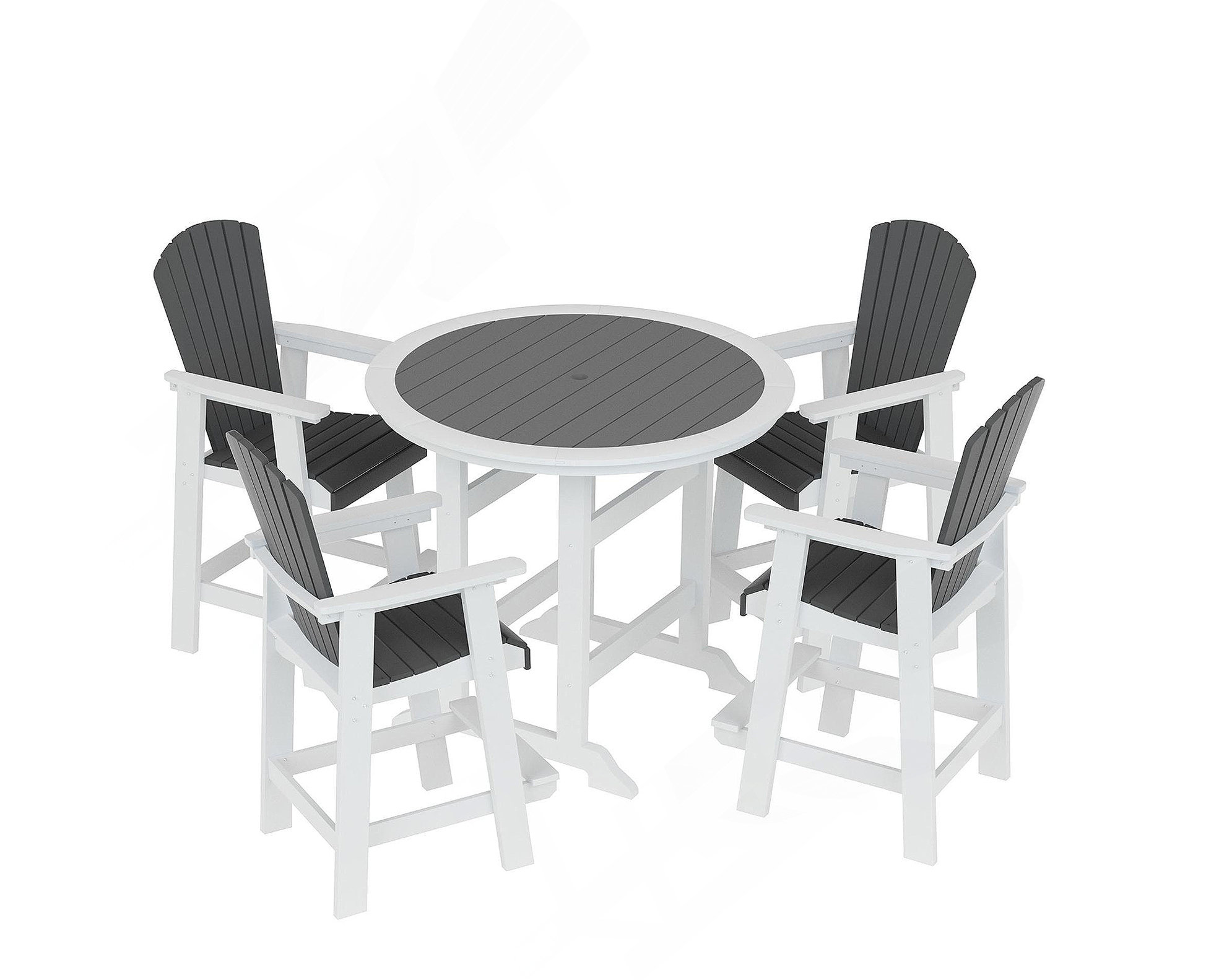 Rosecliff Heights HDPE Patio Bar Table Set High Top Outdoor Table and ...