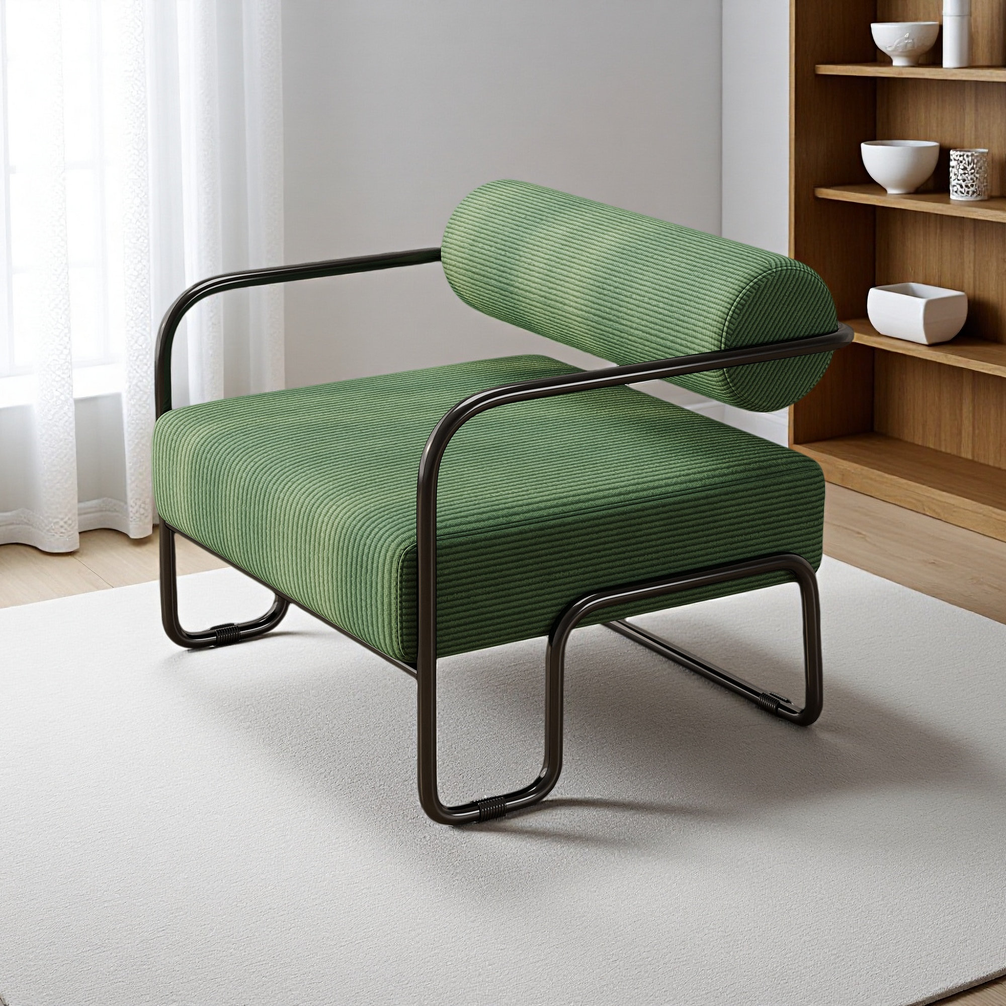 Wrought Studio™ Living Room Iron Sofa Chair, Lazy Individual Chair ...