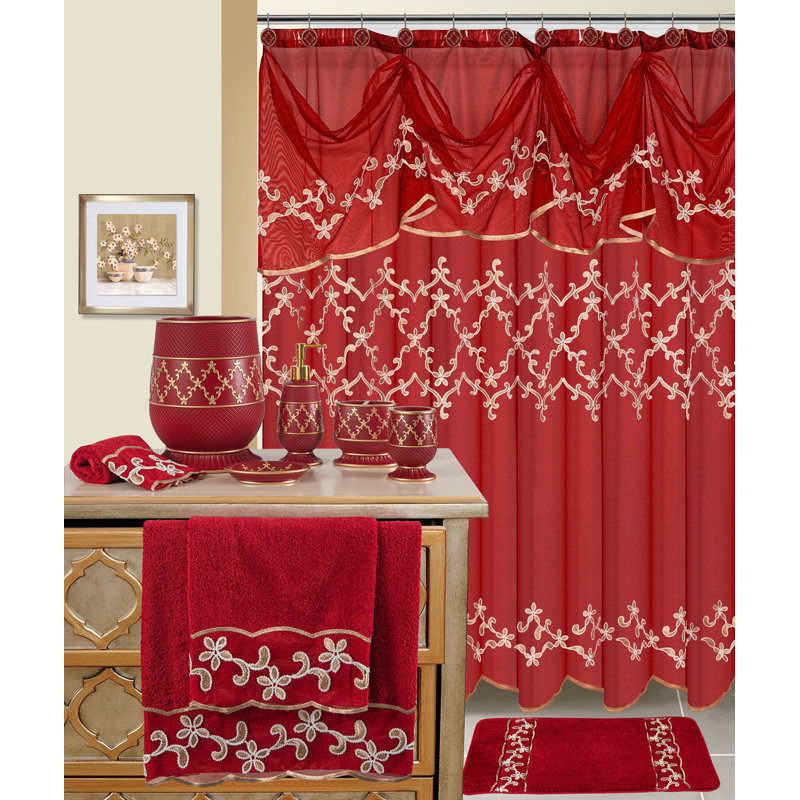 Rosdorf Park Longsworth Floral Shower Curtain | Wayfair