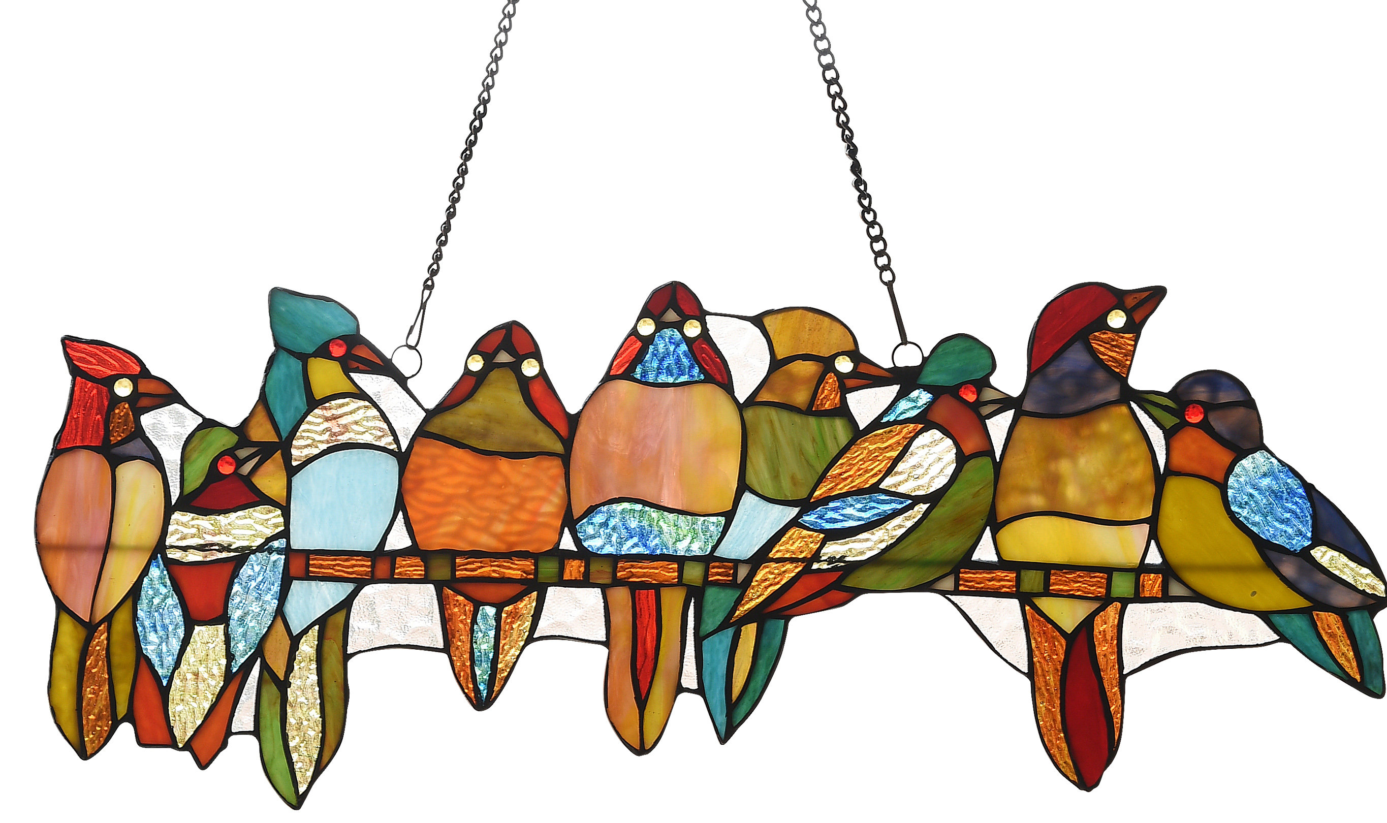 August Grove® Birds on a Vine Window Panel & Reviews | Wayfair