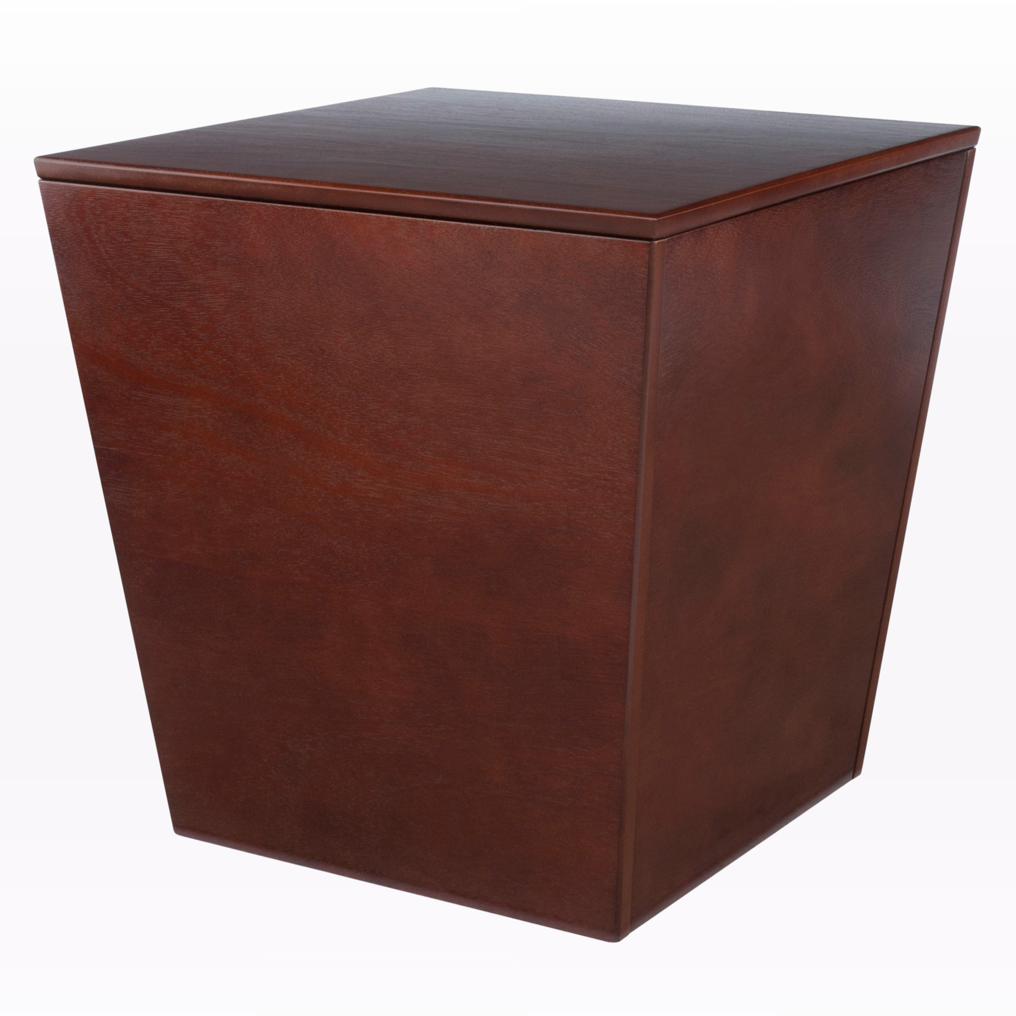 Millwood Pines Troy Walnut Storage Cube, Accent Table | Wayfair