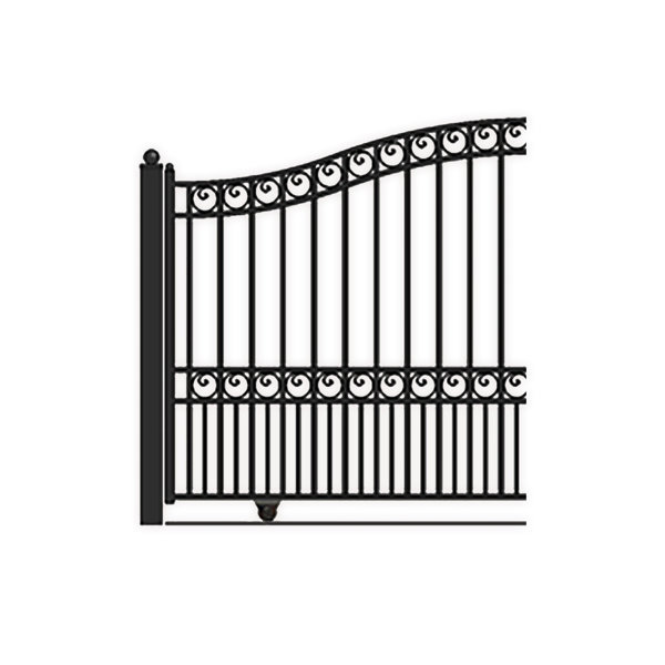 ALEKO® Paris Style Single Slide Steel Driveway Gate with AC1400 Gate ...