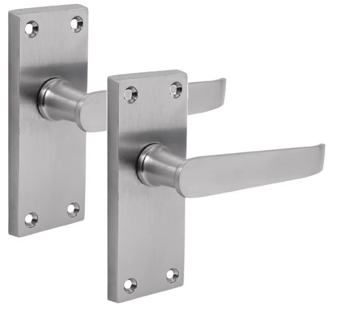 Brayden Studio 6 Sets Victorian Straight Door Handles Latch in Satin ...