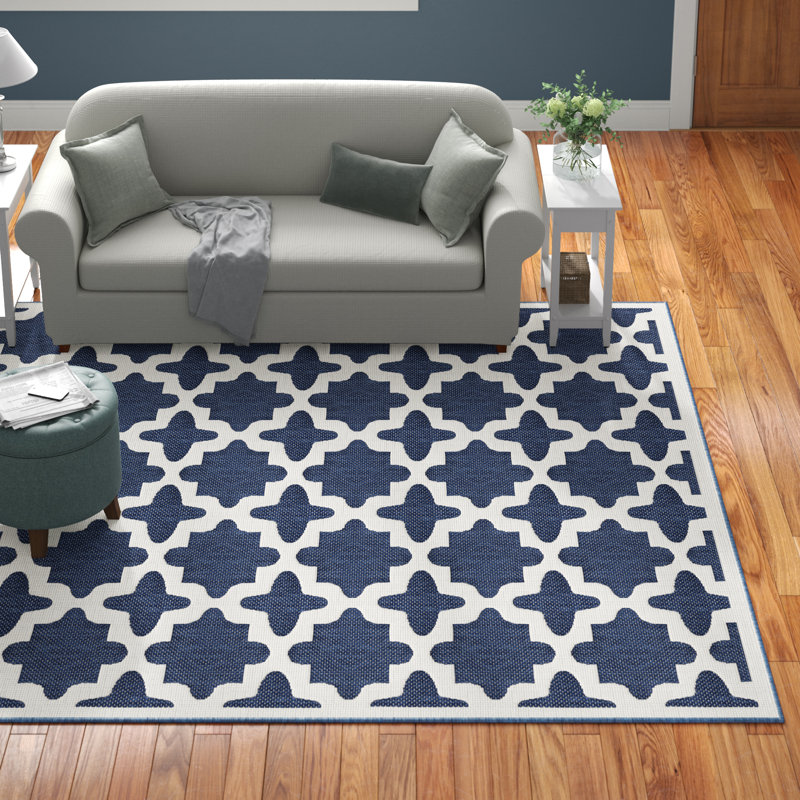 Andover Mills™ Heartwood Navy Indoor/Outdoor Rug & Reviews | Wayfair