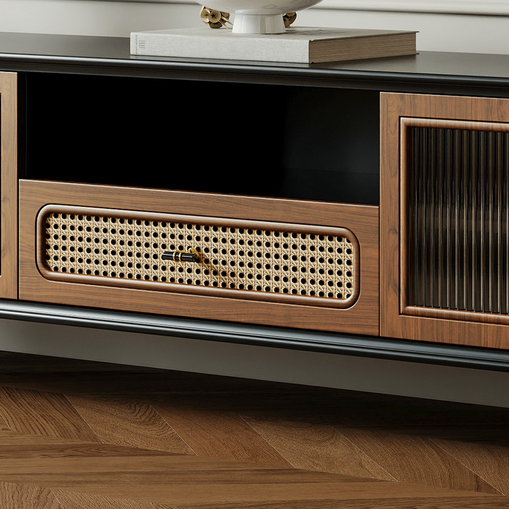 moonlight design American style retro rattan TV stand | Wayfair