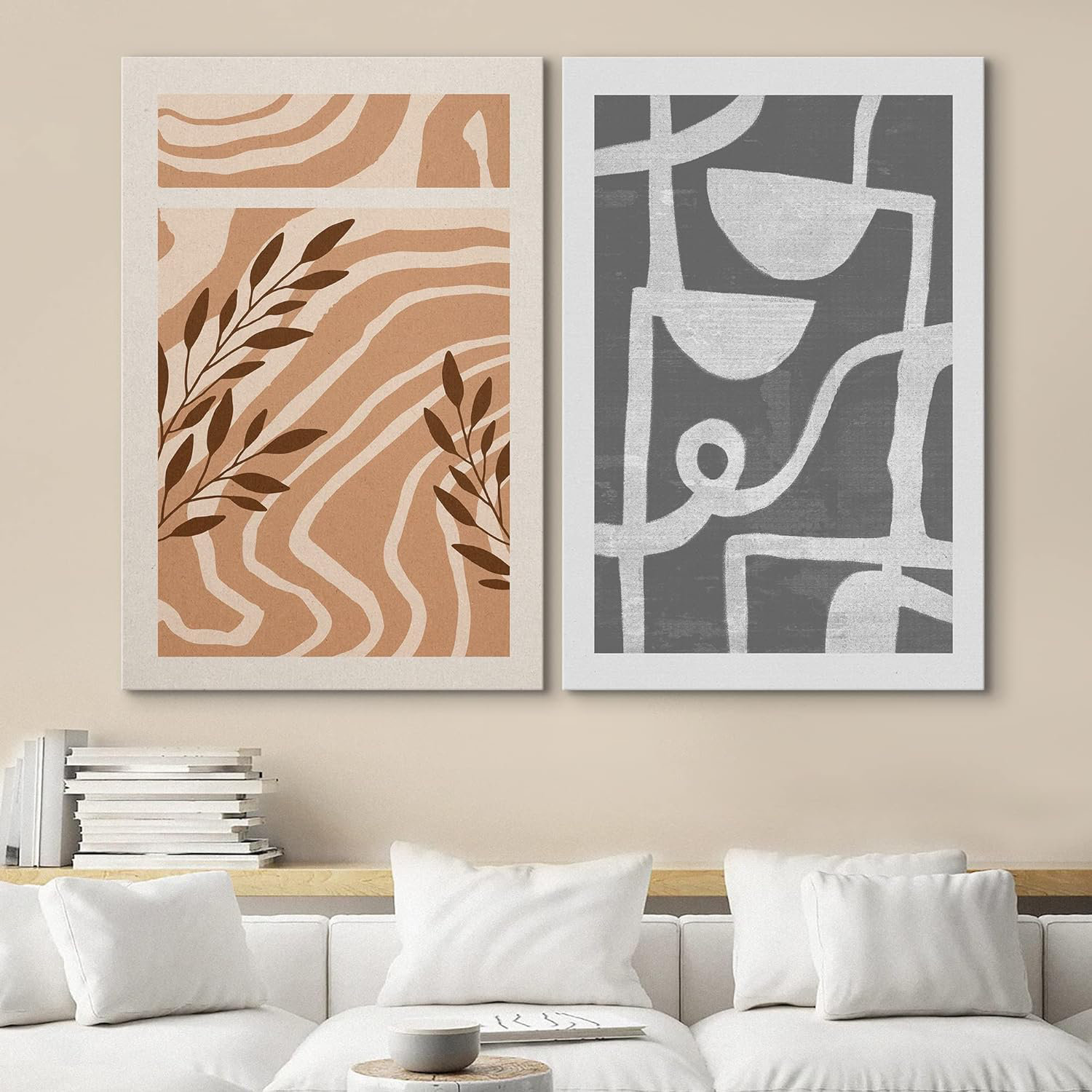 IDEA4WALL Geometric Line Shape Geometric Plant Polygon Duo Abstract ...