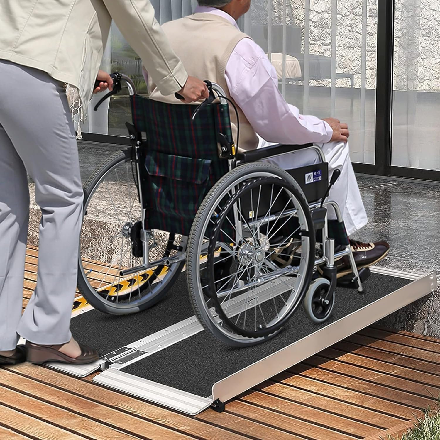 Fashionwu 2 Ft Portable Wheelchair Ramp, Wheel Chair Ramps For Homes ...