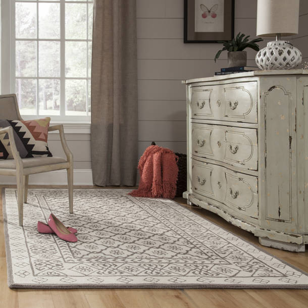 Lark Manor Annechien Handmade Wool Navy Rug & Reviews | Wayfair