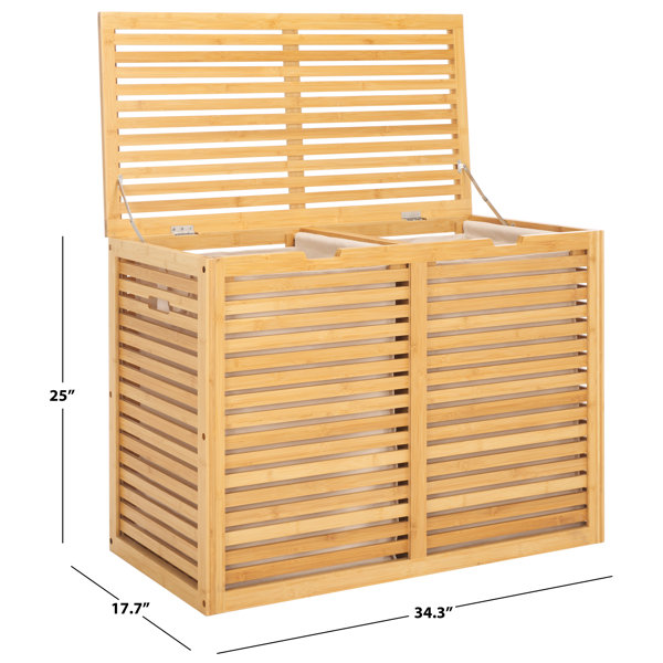 Ebern Designs Wood Laundry Hamper & Reviews | Wayfair