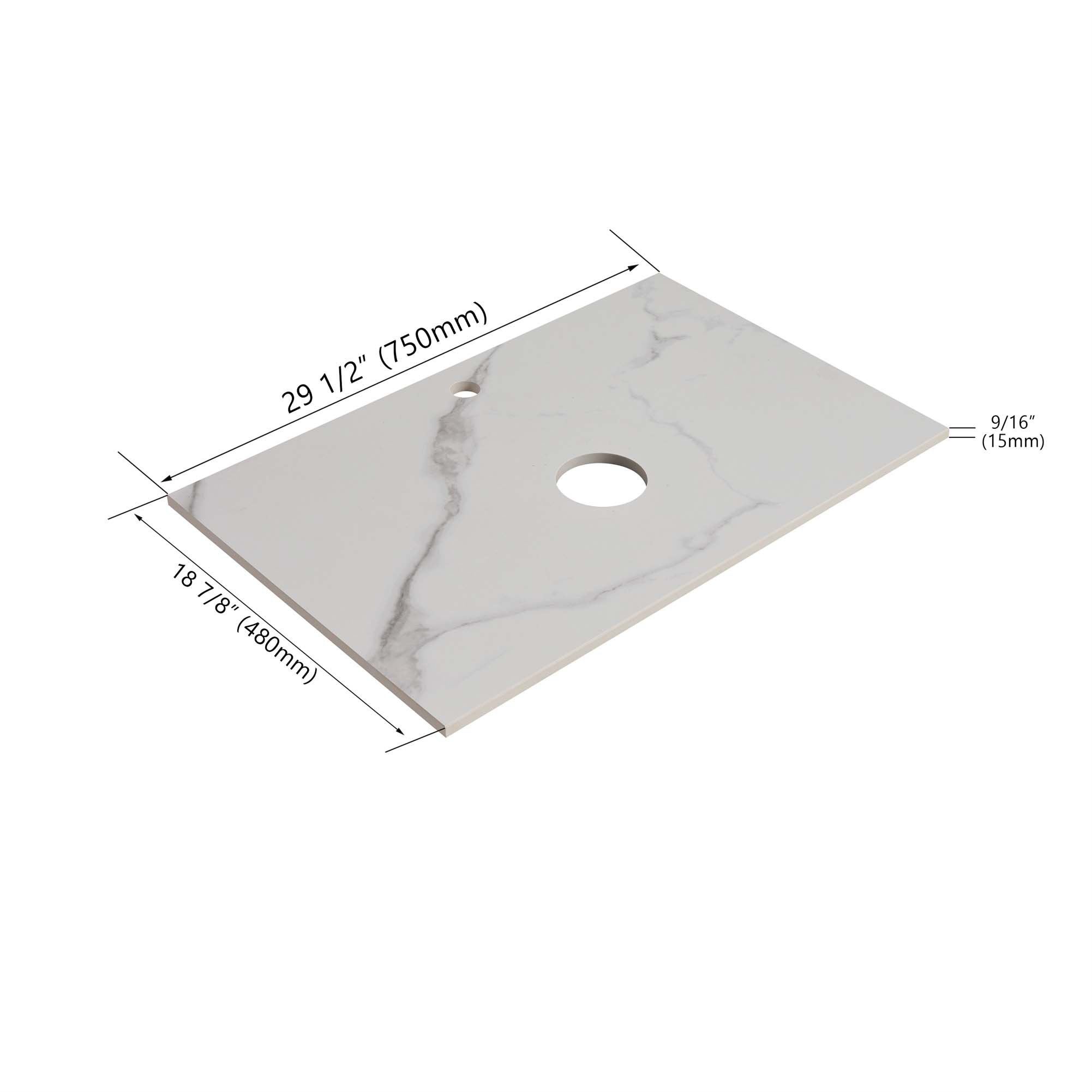 Ebern Designs Modern Design Float Bathroom Vanity With Ceramic Art Sink ...