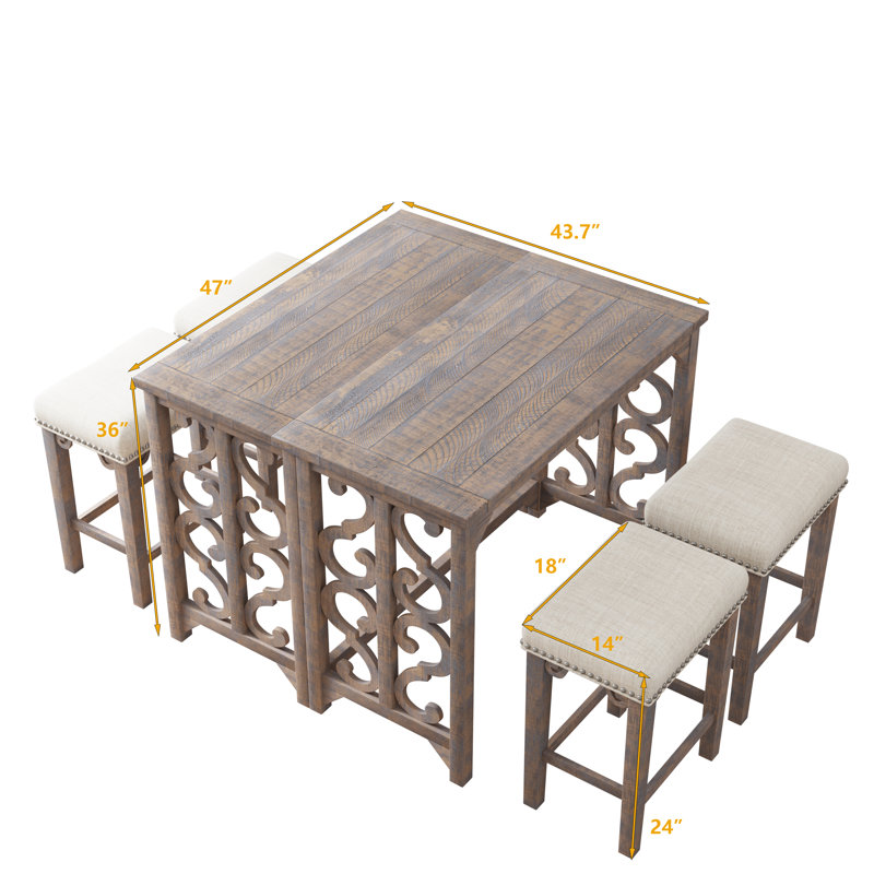 August Grove® Adysen 3 - Piece Extendable Dining Set | Wayfair