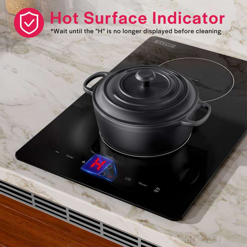 Empava 13 Inch Electric Induction Cooktop Smooth Surface with 2 Burners ...