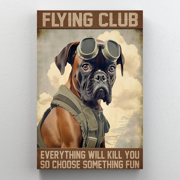 Trinx Kyleemarie " Boxer Dog Flying Club " - Wayfair Canada