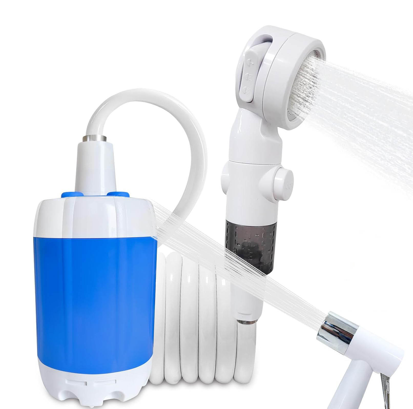 NAGYOL Portable Camping Shower Outdoor Camp Shower Pump,Rechargeable ...