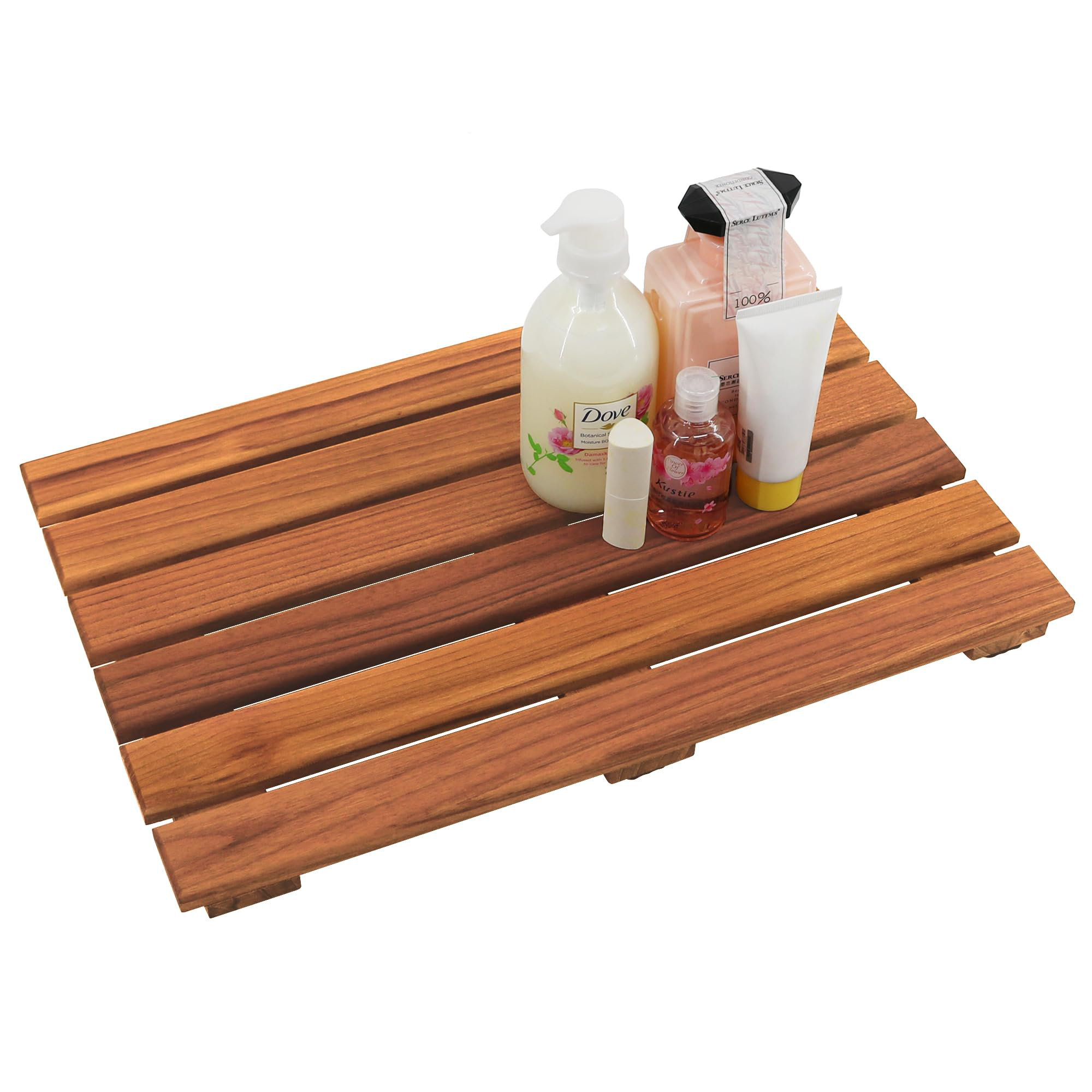 Hokku Designs Teak Shower Mat, Non-Slip Bath Mat, Luxury Spa Mat ...