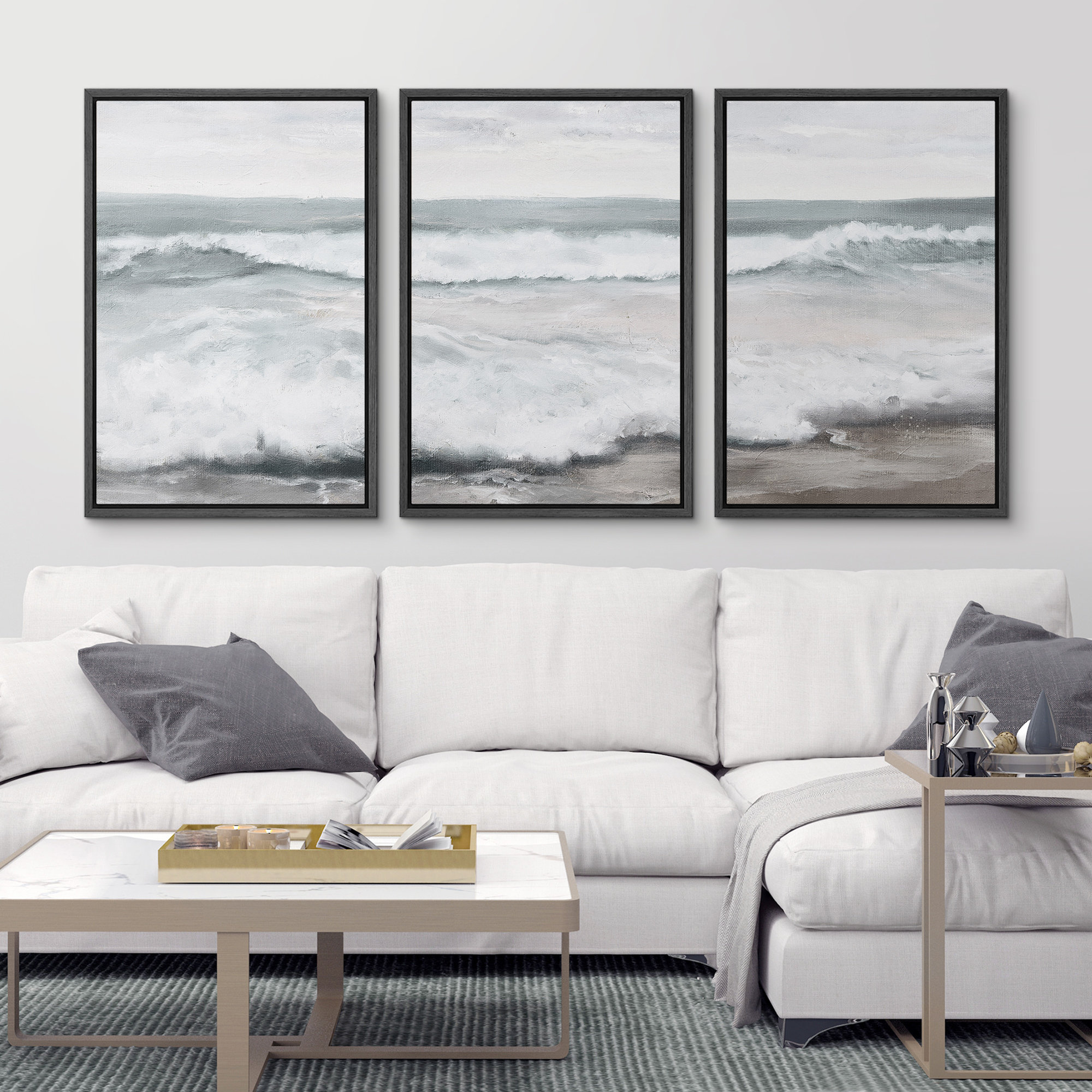 SIGNLEADER Ocean Sea Wave Beach Seascape Nature Coastal Decor Wall Art ...