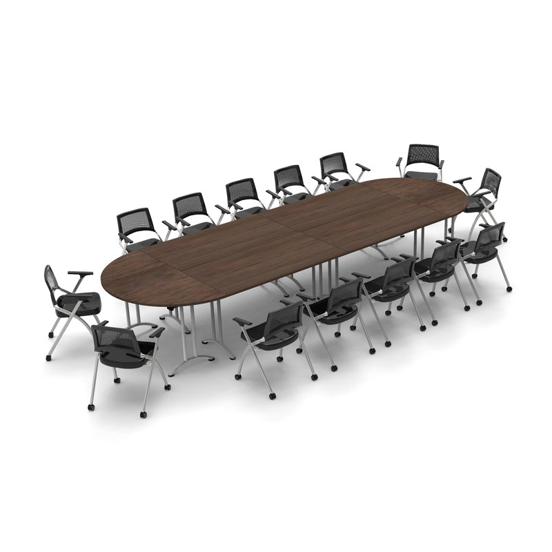 TeamWORK Tables 14 Person Conference Meeting Tables with 14 Chairs ...