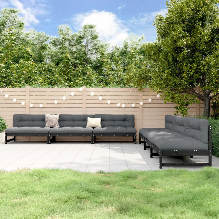 Alpen Home 6 Piece Garden Lounge Set Solid Wood Douglas | Wayfair.co.uk