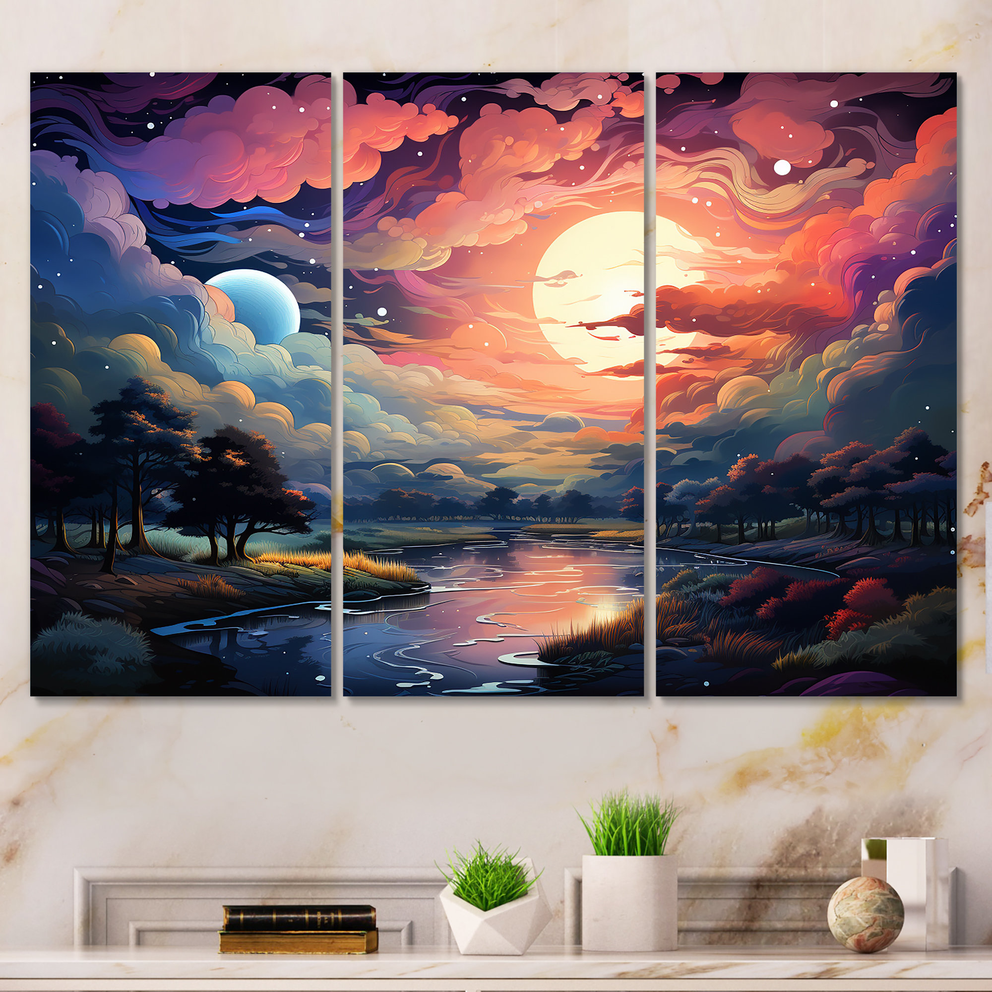 Lark Manor™ Panoramic Sky Canopy Horizon II - Rainbow Wall Art | Wayfair