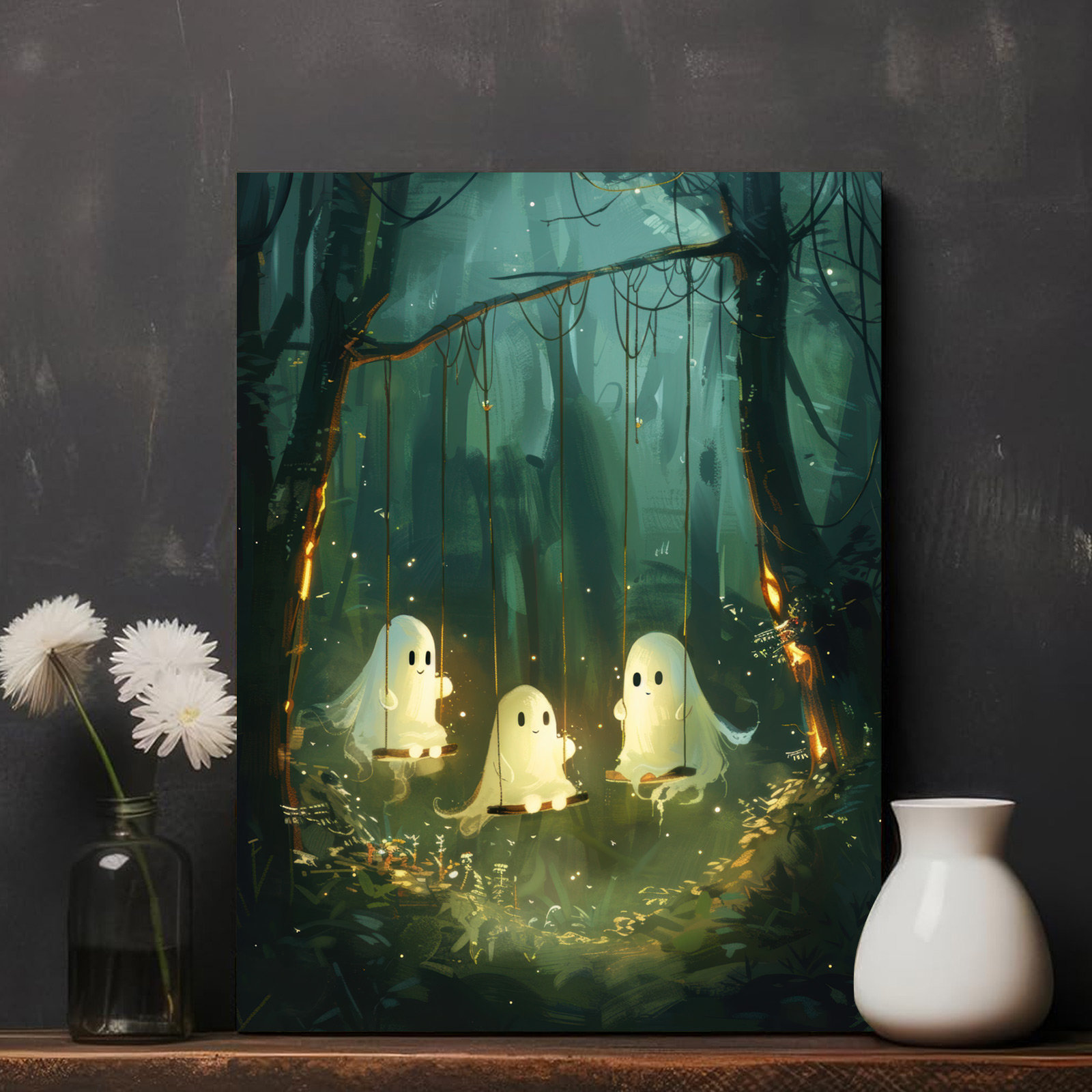 The Holiday Aisle® Ghost Canvas Wall Art, Funny Halloween Pictures ...