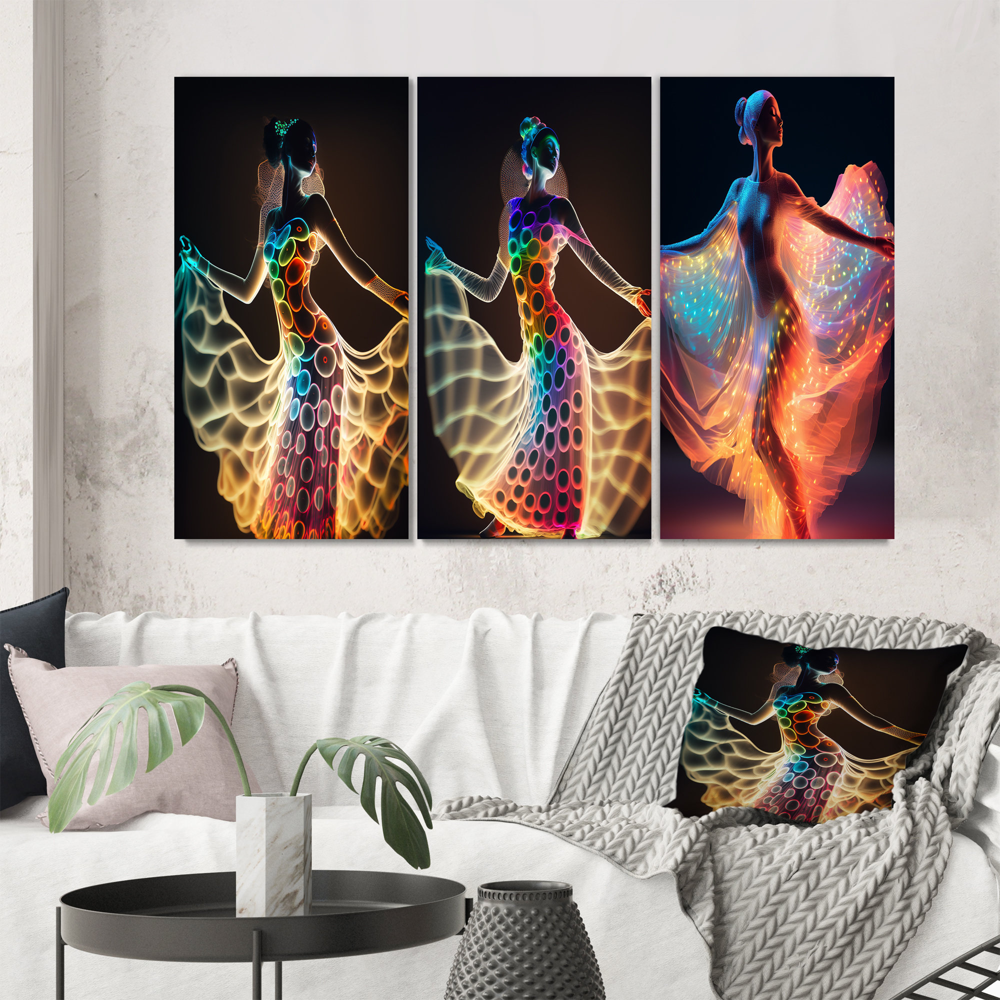 Mercer41 Translucent Light Dancer - 3 Piece Print Set | Wayfair