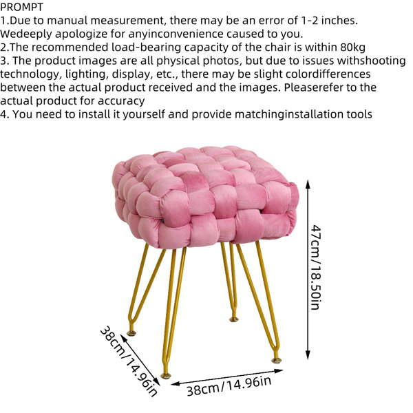 Mercer41 1pc, Modern Minimalist Dressing Stool, Home Makeup Stool ...