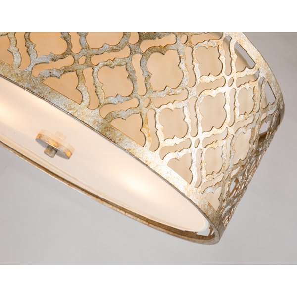 Lucas + McKearn Large Distressed Silver Kitchen Pendant To Semi Flush ...