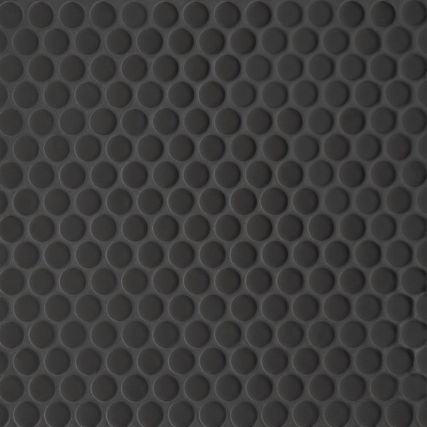 Bedrosians Le Cafe 3/4" x 3/4" Circle Matte Porcelain Mosaic Tile | Wayfair