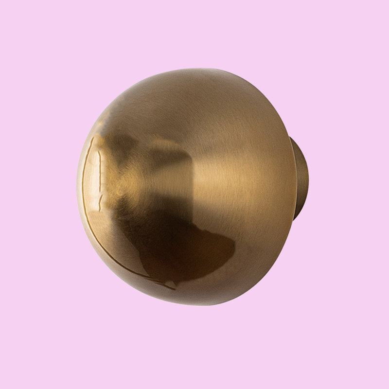 Everly Quinn Half Sphere Metal Body Button Wall Sconce | Wayfair