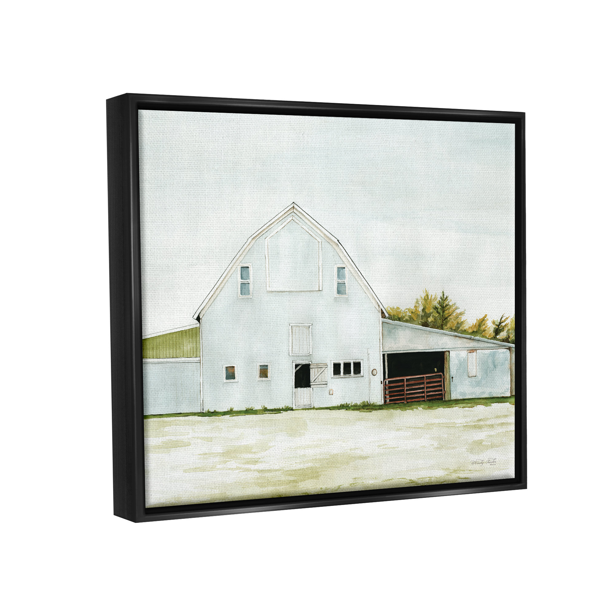 Stupell Industries Countryside Barn Rural Farmland Field Landscape by ...